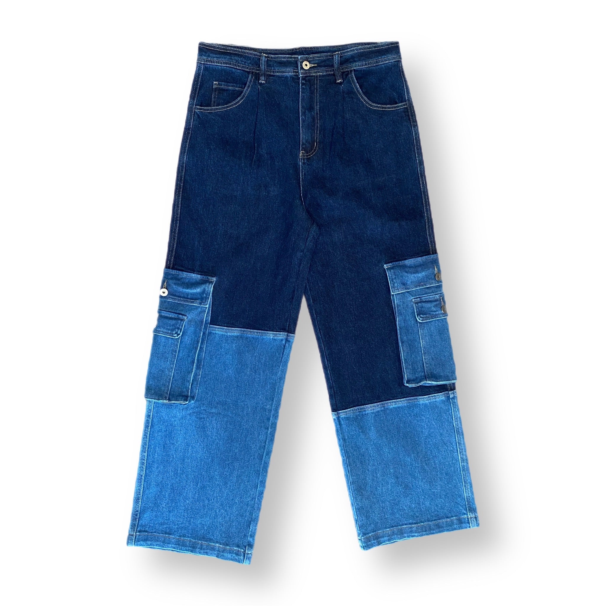 TWO TONE CARGO PANT - DENIM BLUE – FXN menswear